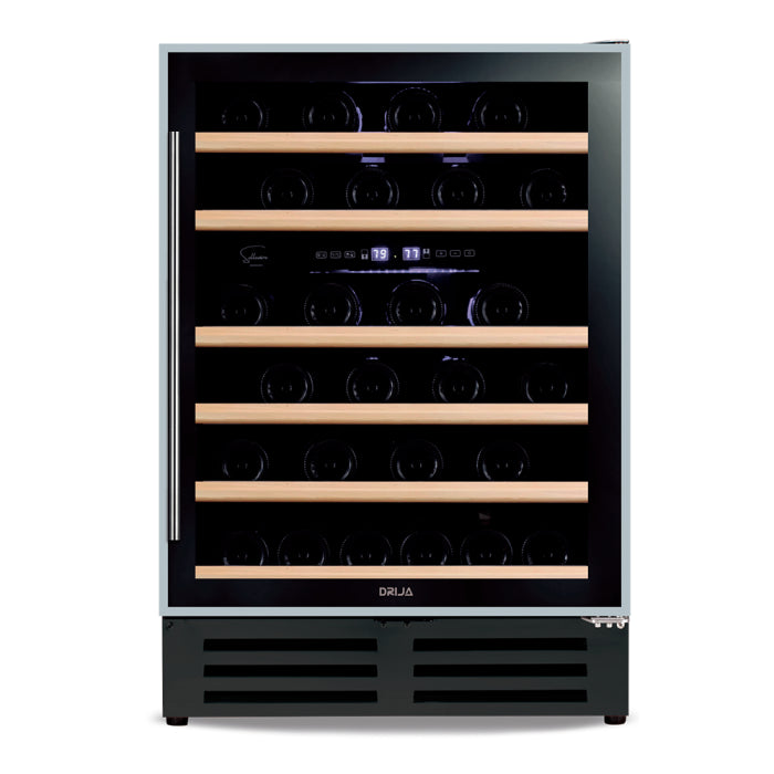 Vinera empotrable Drija | 46 botellas | Doble zona de enfriamiento | A ...